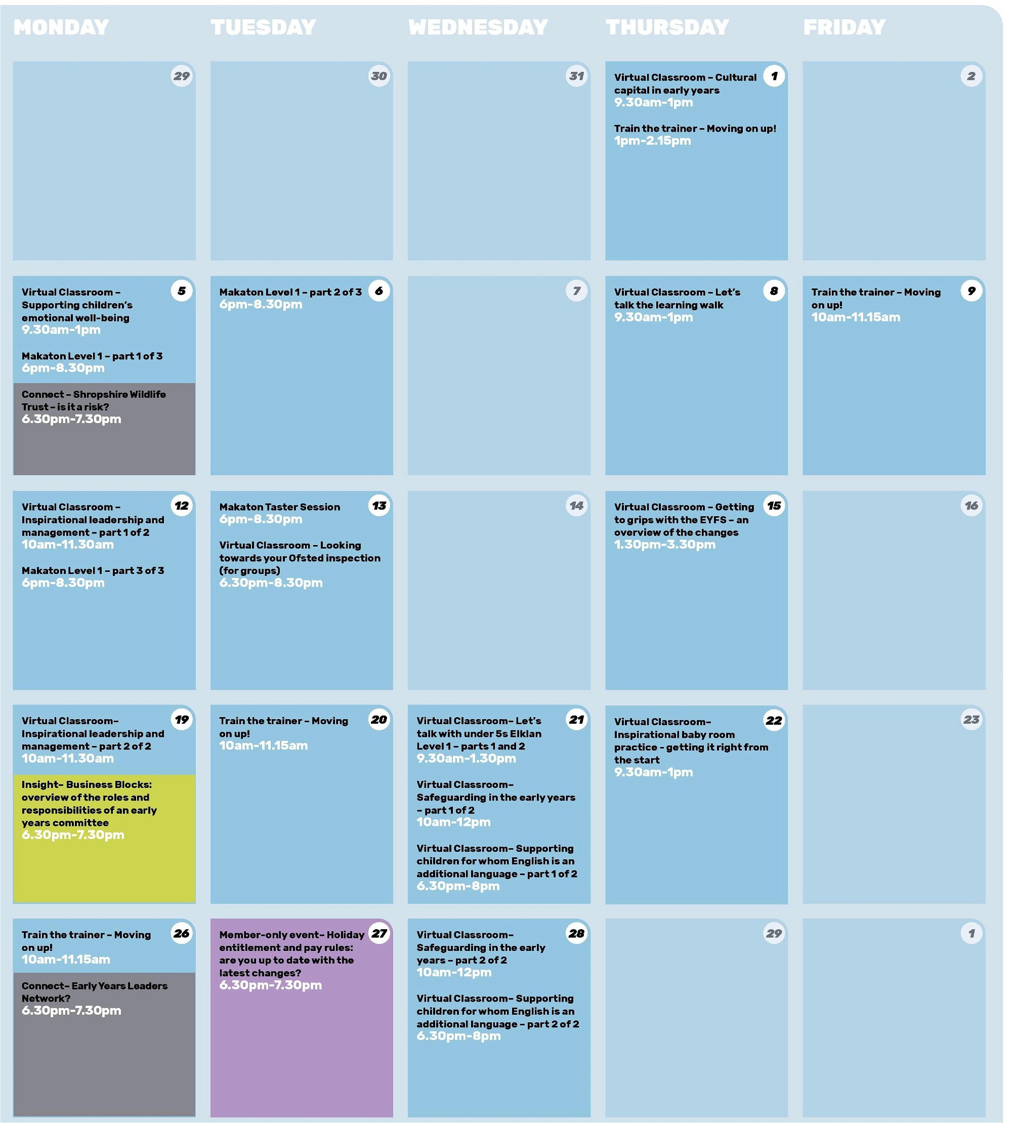 Dates for your diary