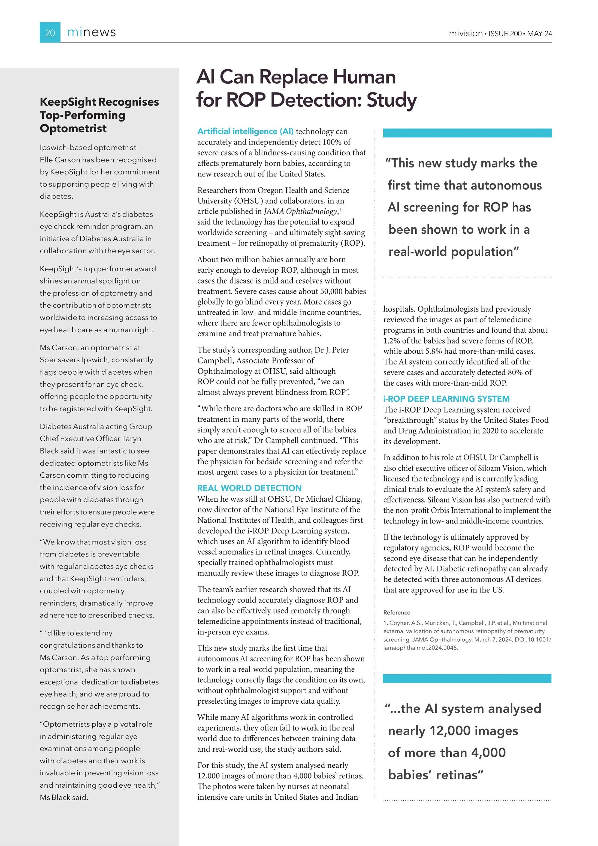 AI Can Replace Human for ROP Detection: Study