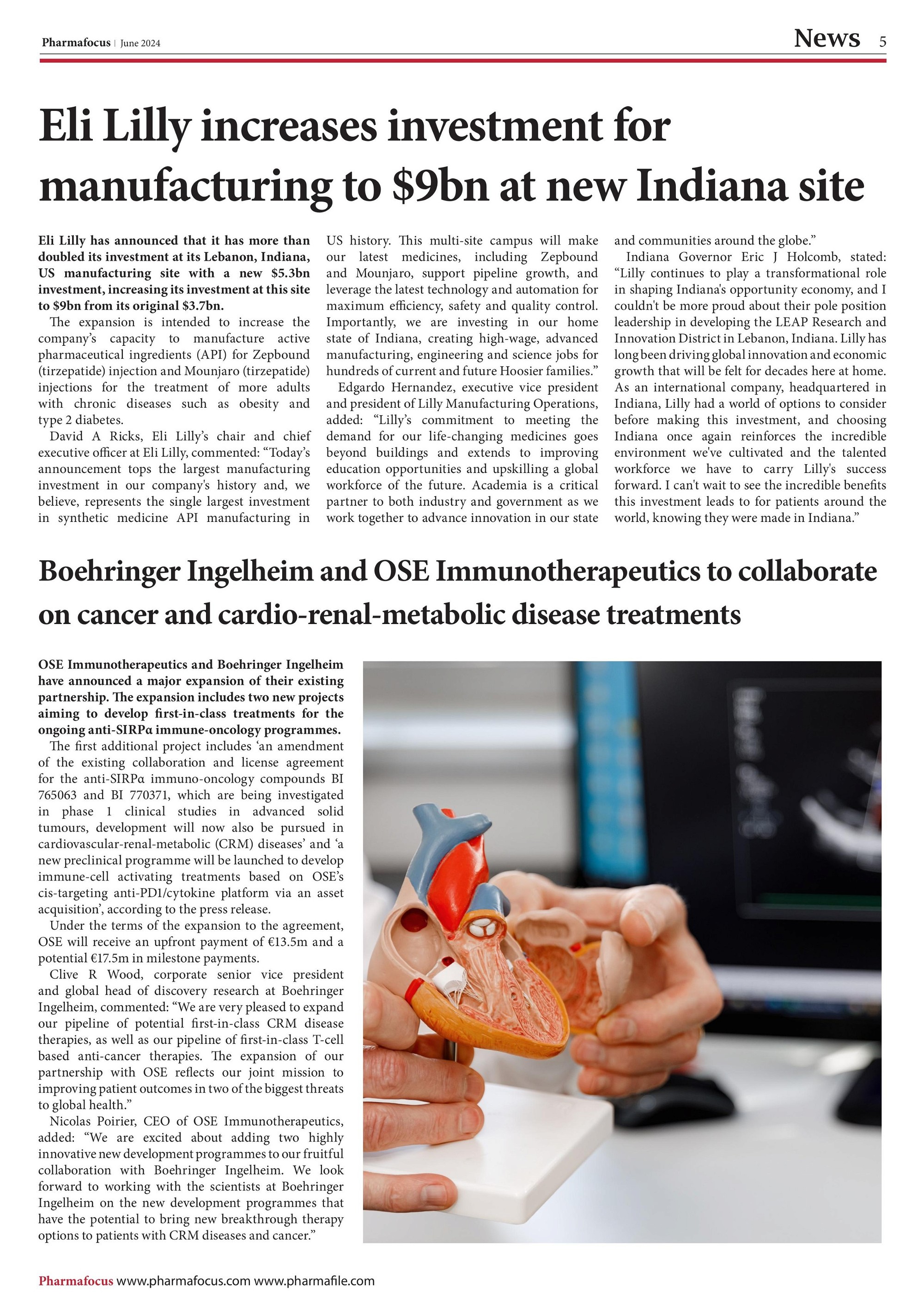 Eli Lilly increases investment for manufacturing to $9bn at new Indiana site