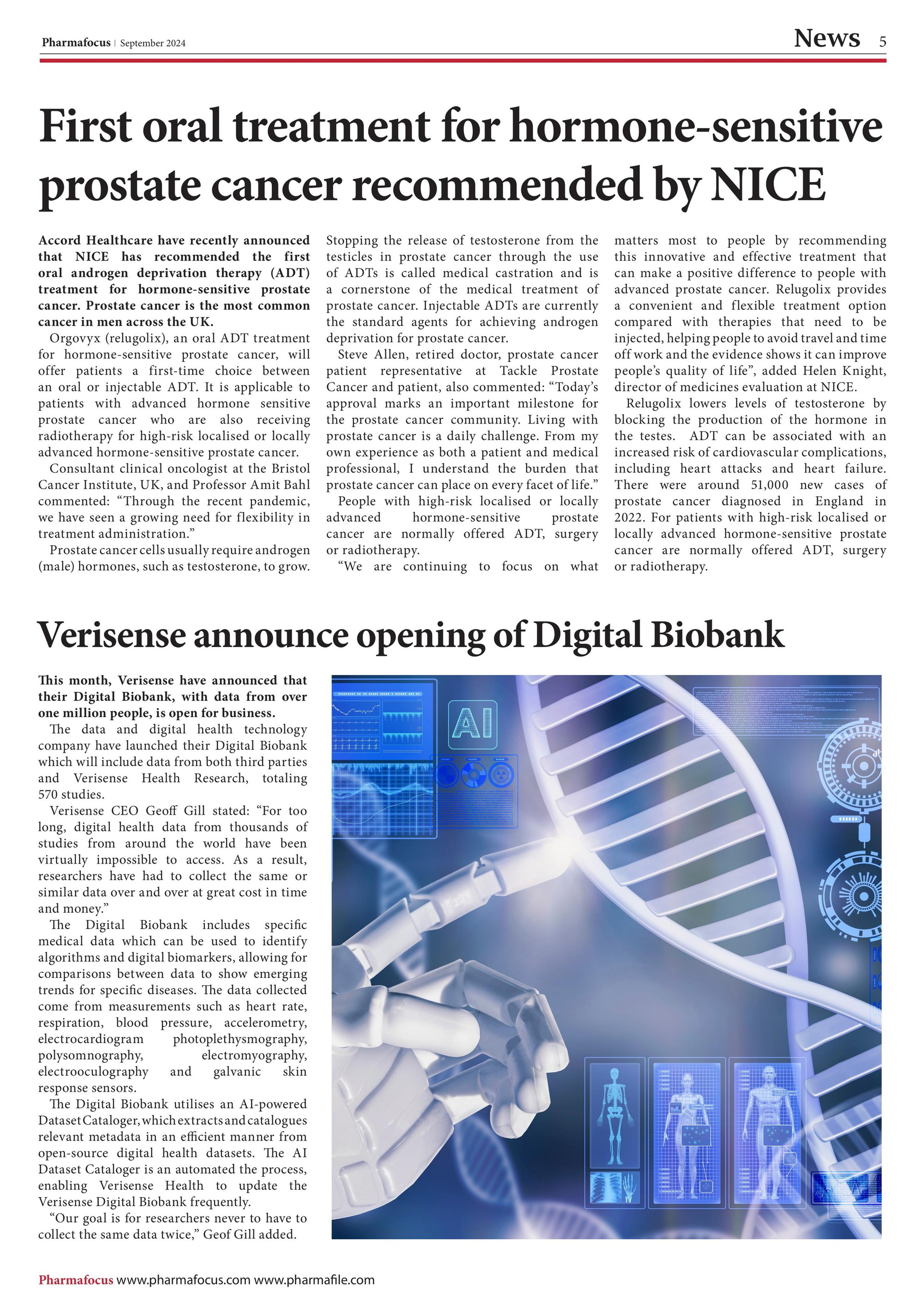 First oral treatment for hormone-sensitive prostate cancer recommended ...