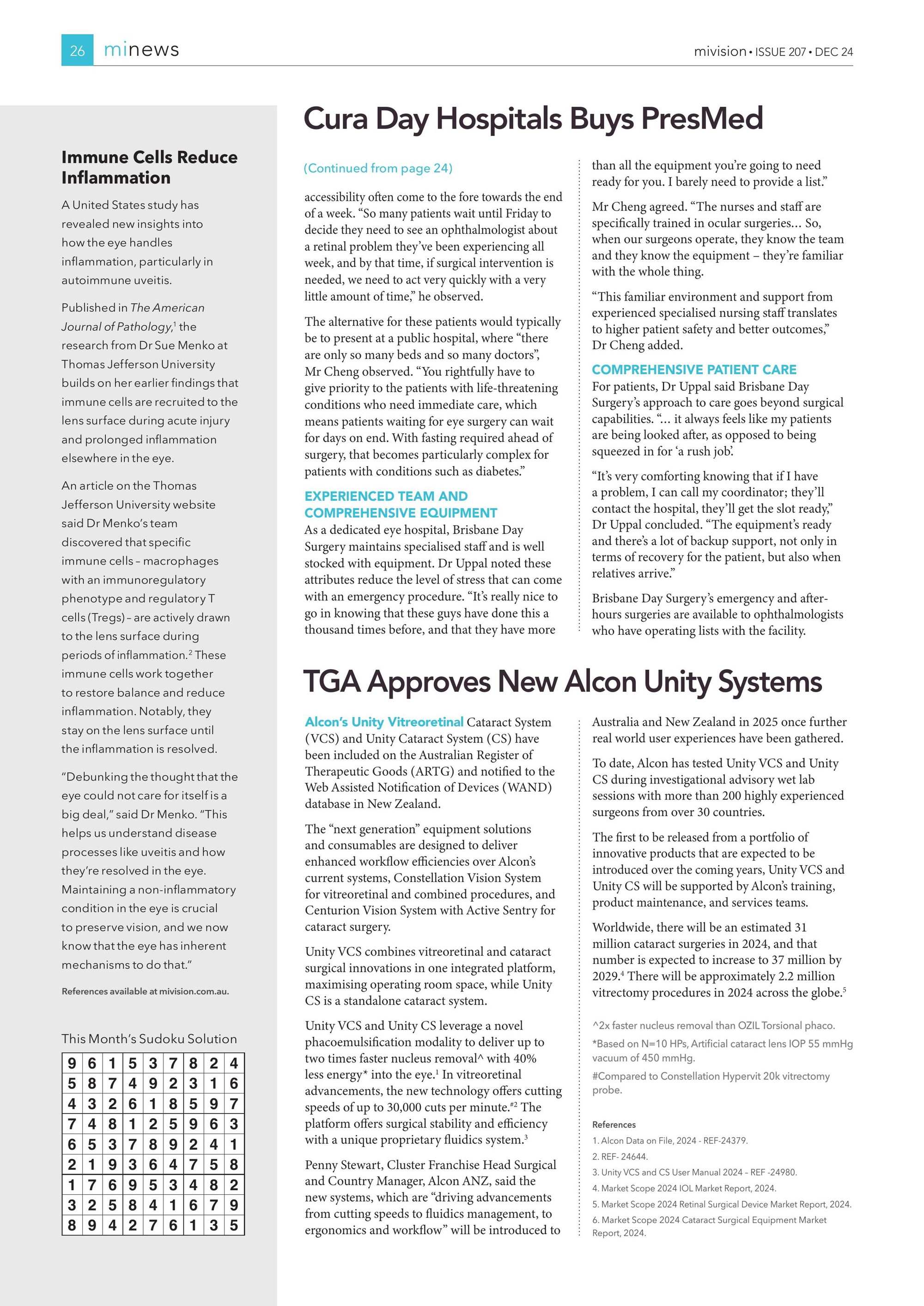 TGA Approves New Alcon Unity Systems