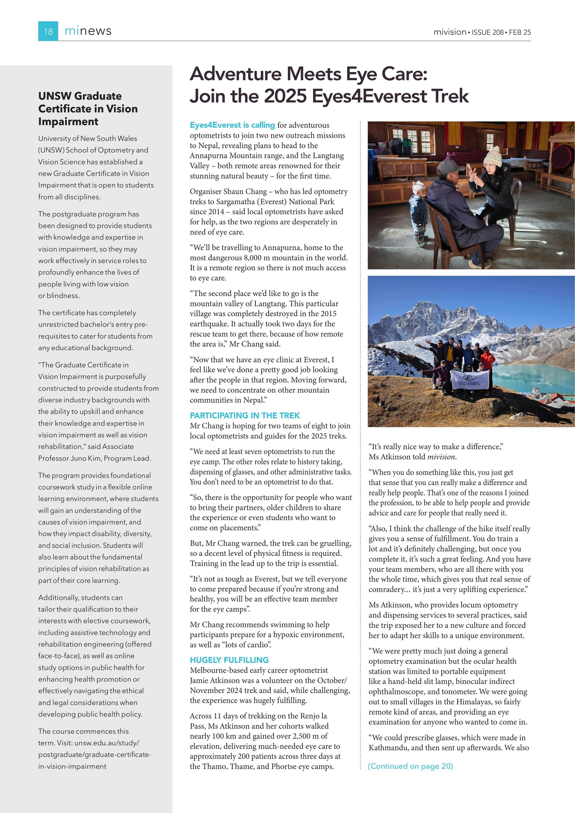 UNSW Graduate Certificate in Vision Impairment