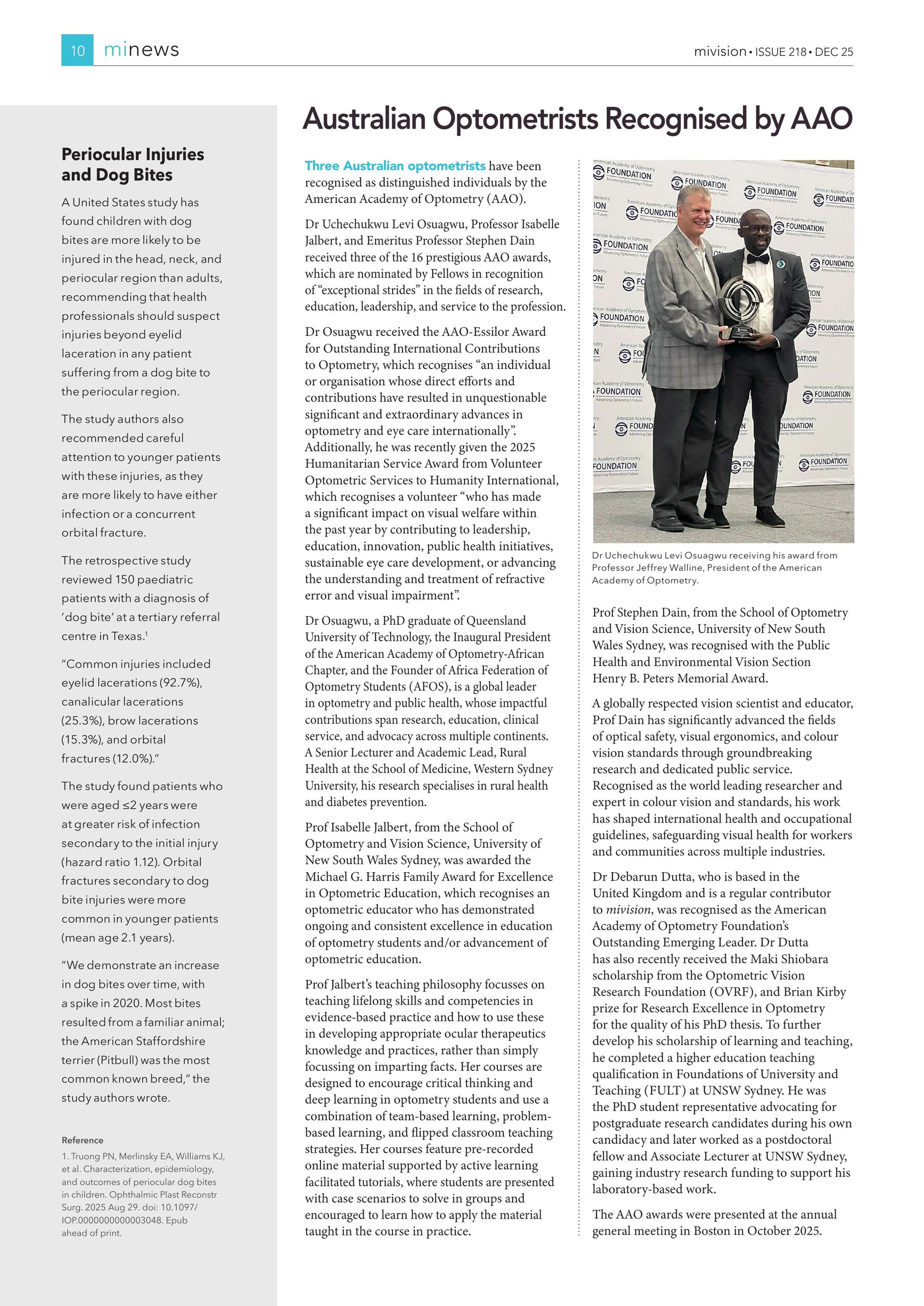 Periocular Injuries and Dog Bites