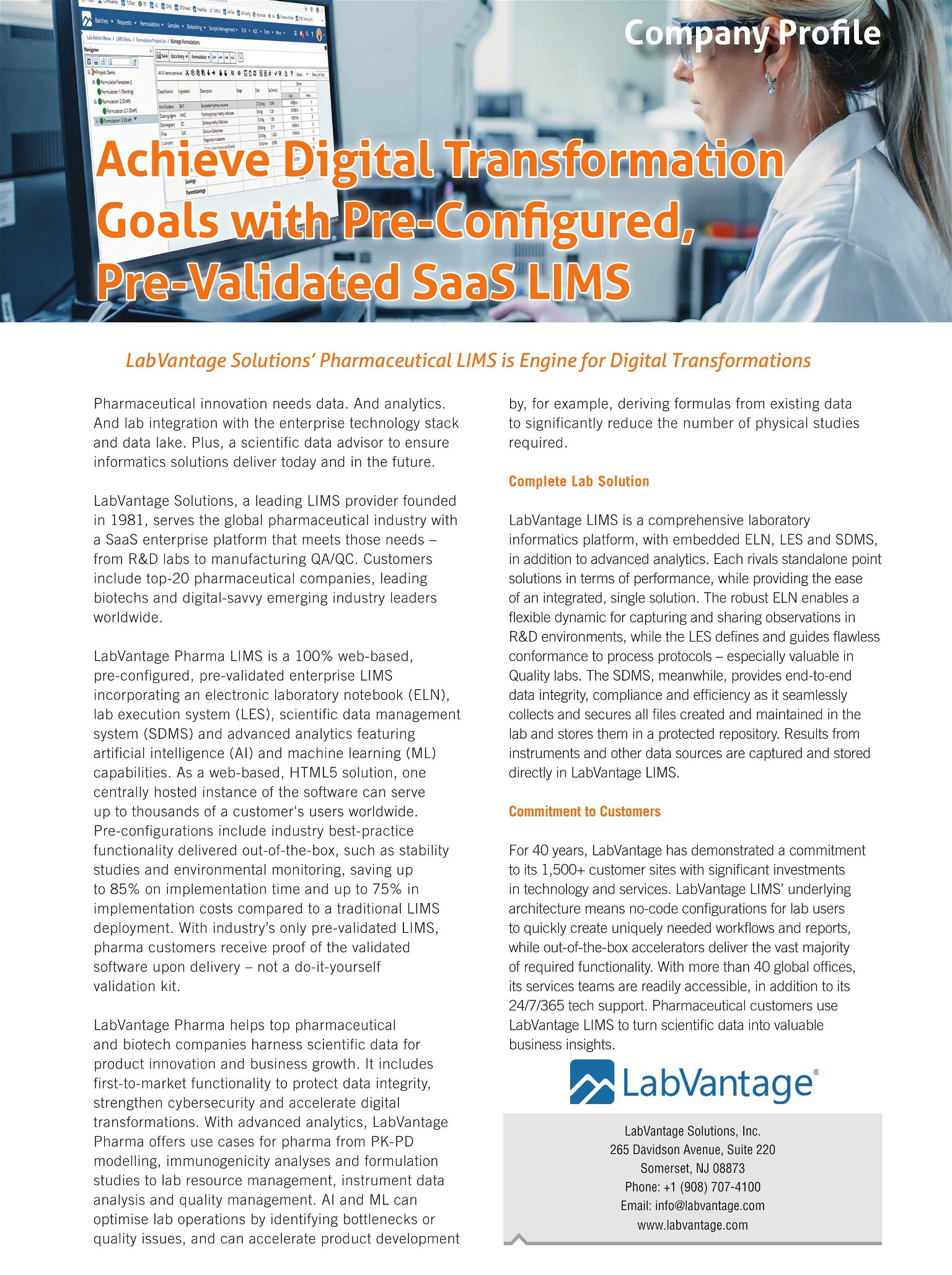 LabVantage Solutions Company Profile