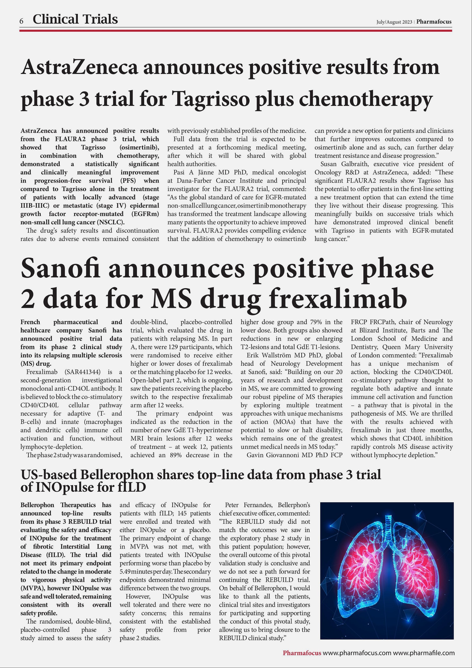 AstraZeneca announces positive results from phase 3 trial for Tagrisso plus chemotherapy