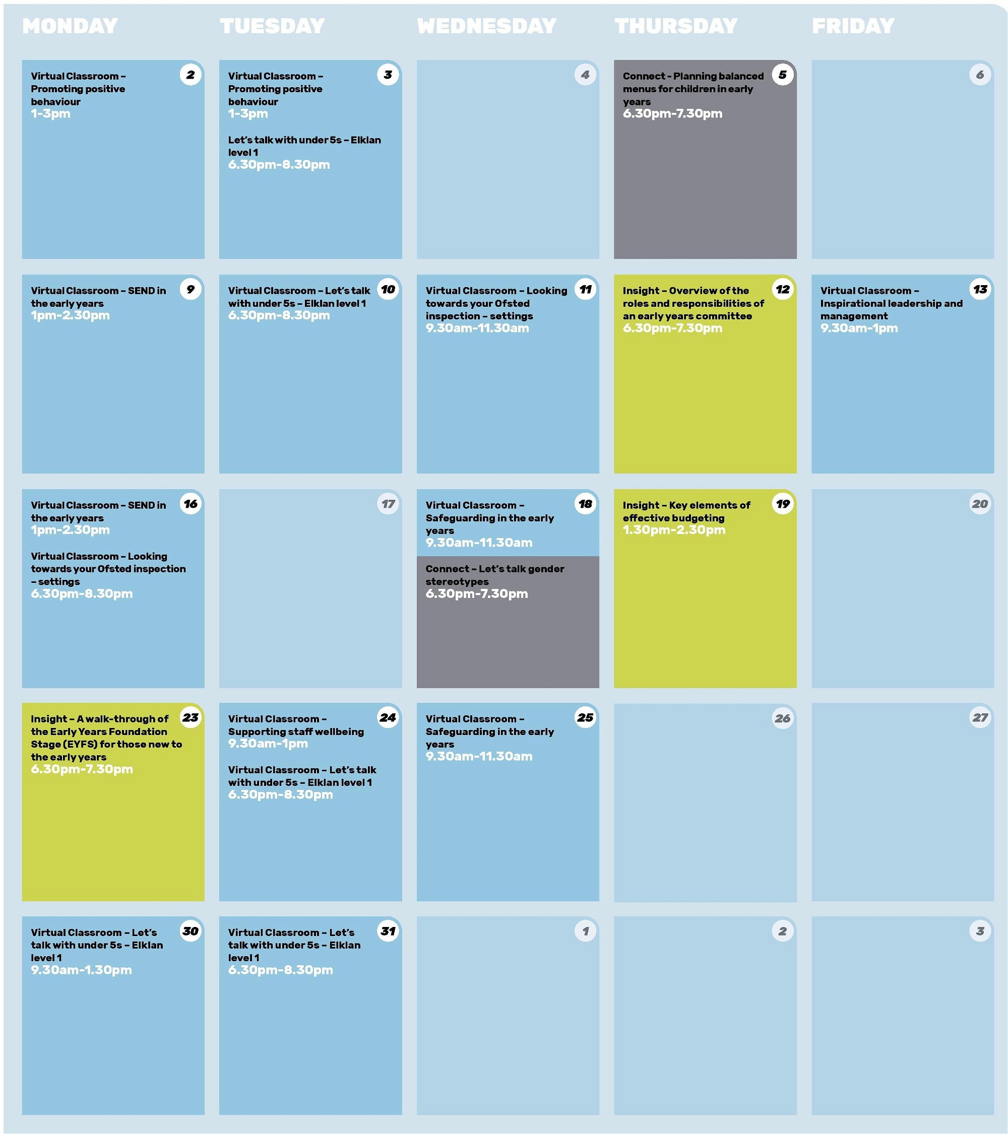 Dates for your diary