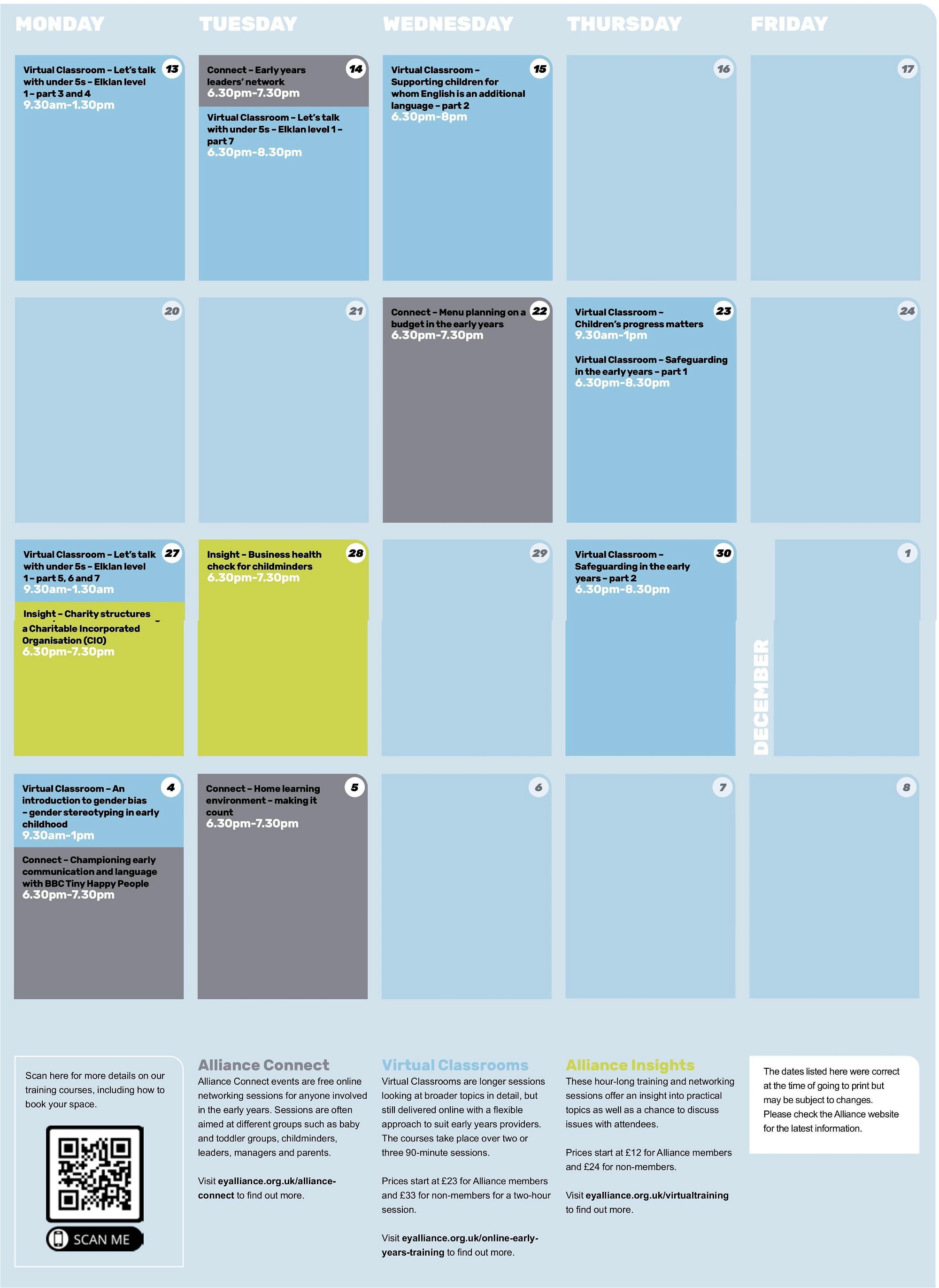 Dates for your diary