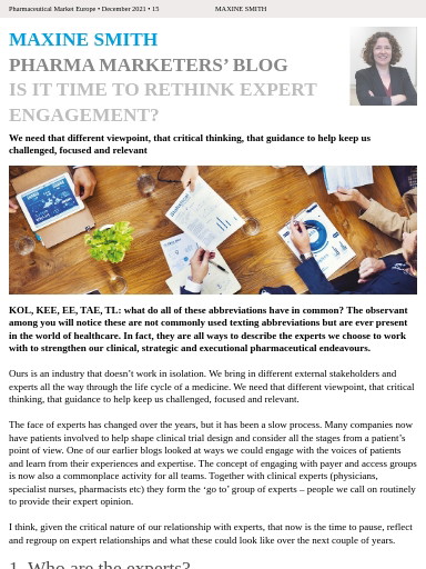15 - Is it time to rethink expert engagement?