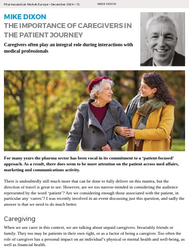 MIKE DIXON - The importance of caregivers in the patient journey