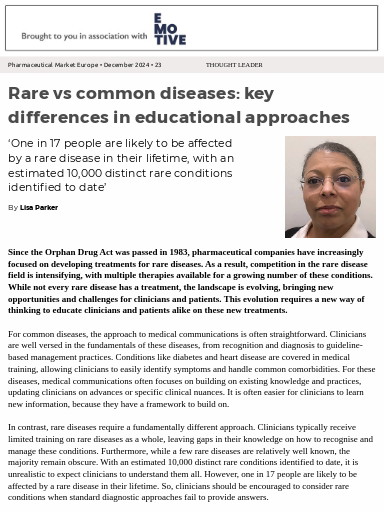 TL EMOTIVE - Rare vs common diseases: key differences in educational ...