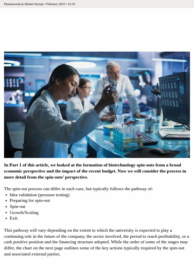 BIOTECH BIOTECH SPIN-OUTS – A PRACTICAL GUIDE - Preparing biotechs for ...