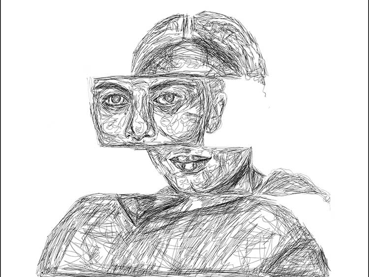 Scribble Self-Portraits