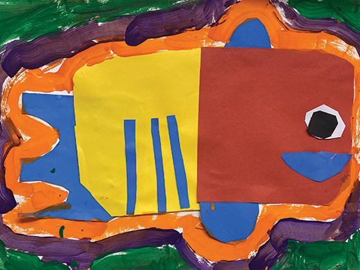 ClipCard: Colorful Fish Collage