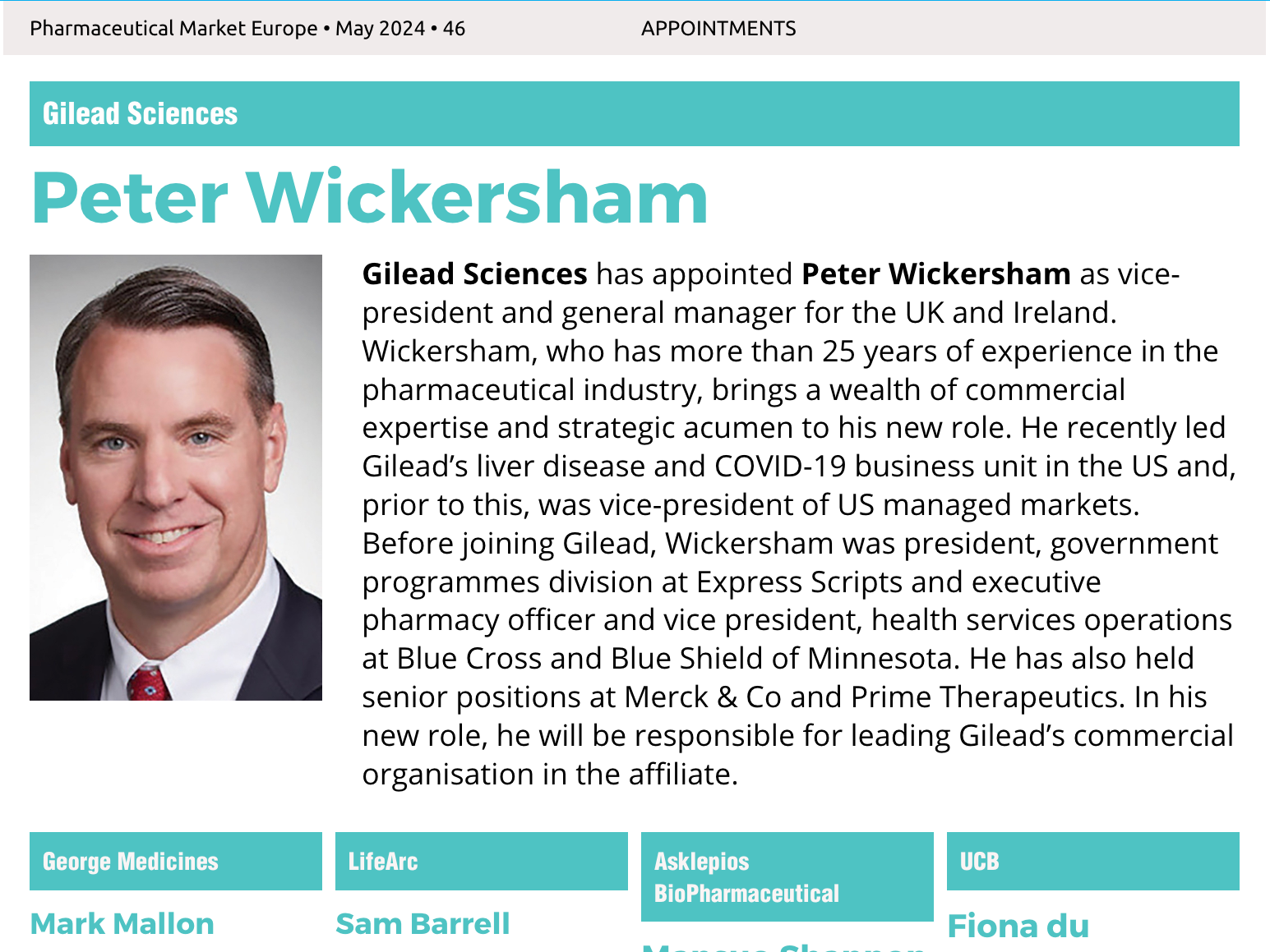 Appointments - May 2024